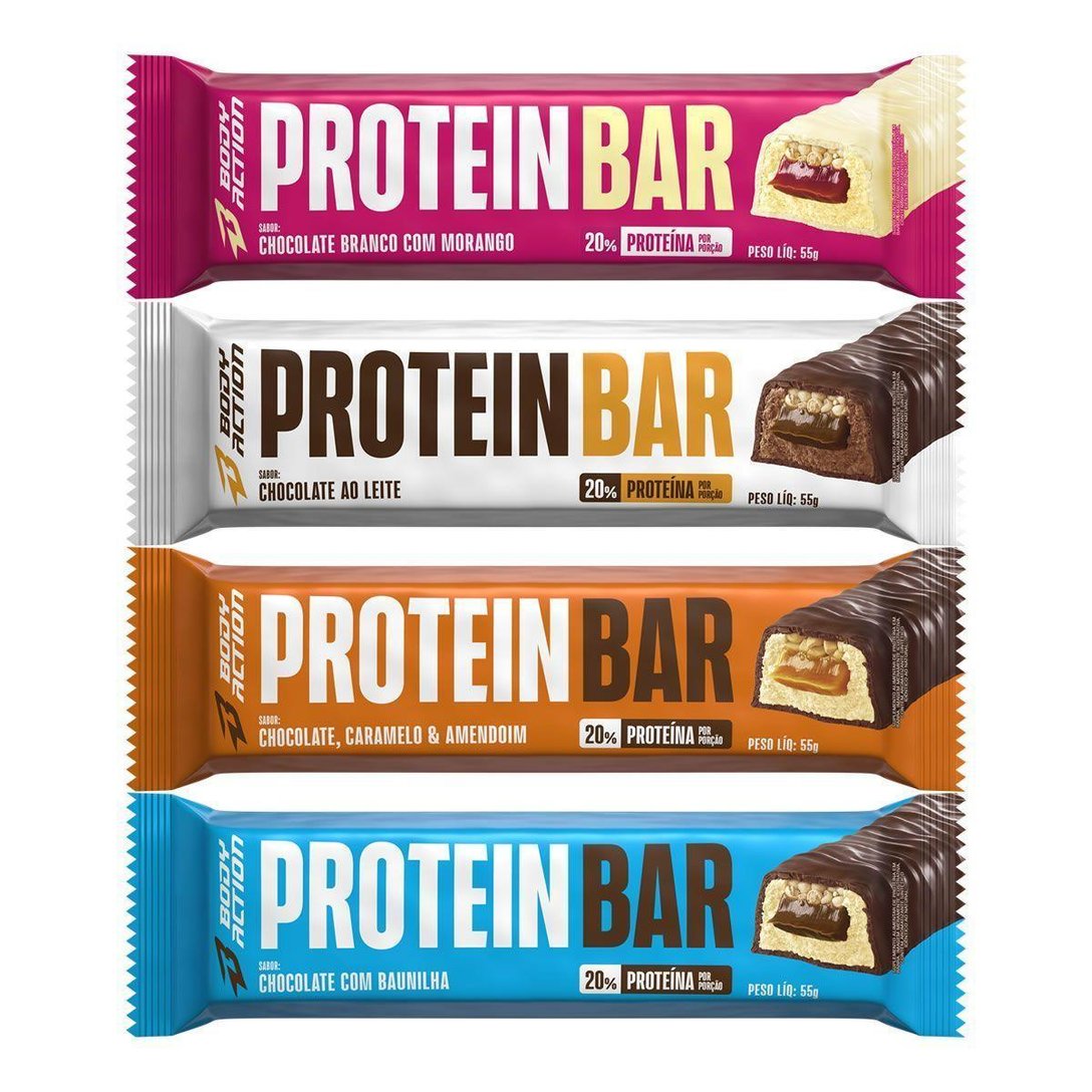Protein Bar - 12 Unidades de 55g Mista - Bodyaction - undefined | Netshoes