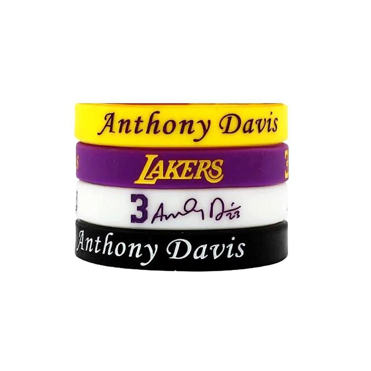 Pulseira Oficial Anthony Davis Los Angeles Basquete - Branco | Netshoes