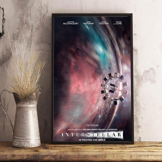 Quadro Poster Filme Interestelar Interstellar Tamanho A4 - Preto | Netshoes