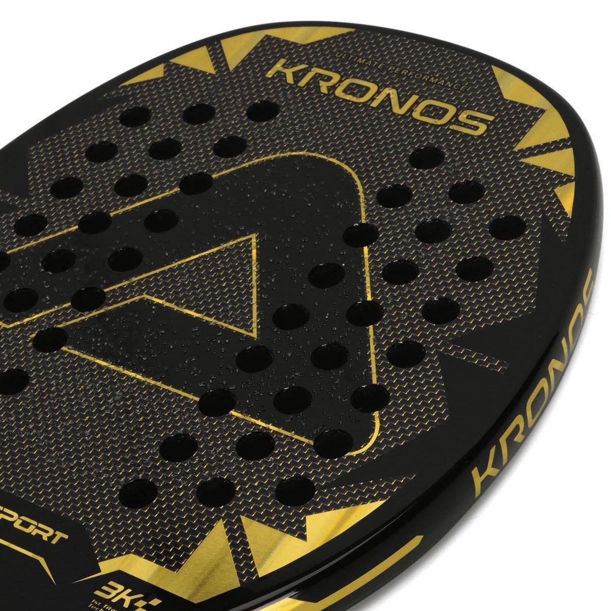 Raquete de Beach Tennis Ama Sport Kronos Gold Edition Titanium - Preto ...