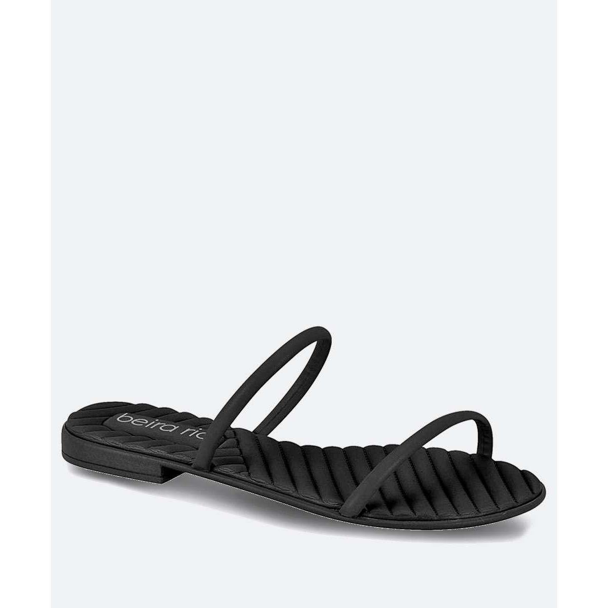 Rasteirinha Feminina Tiras Beira Rio-79596 - Preto | Netshoes