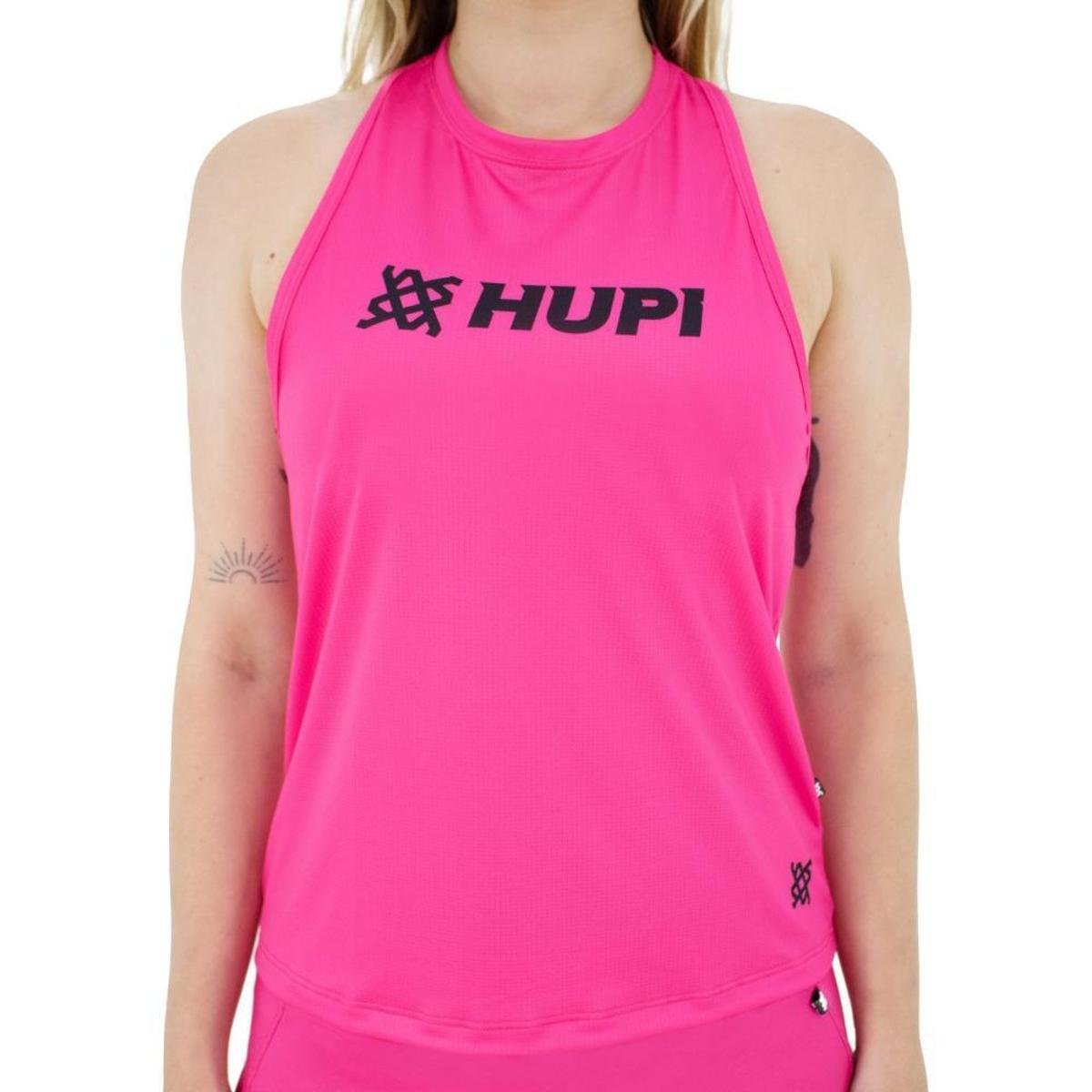 Regata HUPI Feminina Burpee Rosa Neon Liso - Rosa | Netshoes