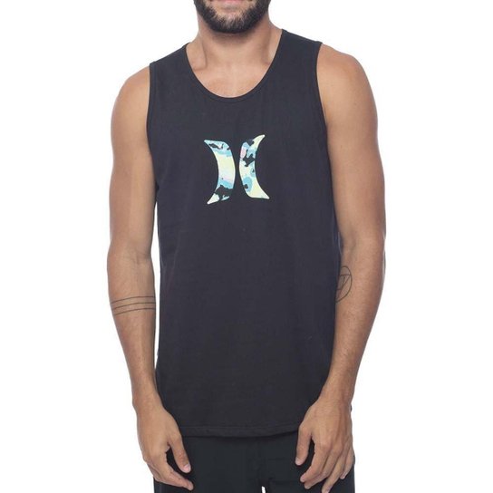 Regata Hurley Silk Liquid Masculina - Preto | Netshoes