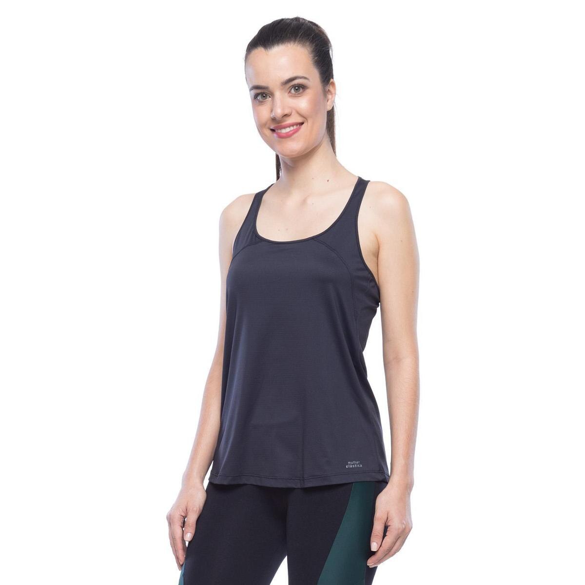 Regata Mulher Elástica Dry Fitness Feminina - Preto | Netshoes