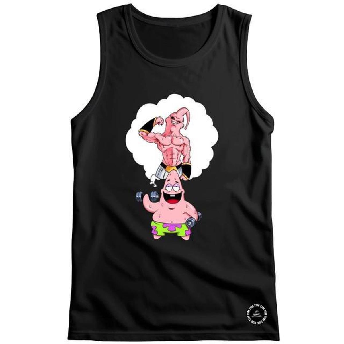 Regata Treino Musculação Patrick Academia Majinboo Cavada Anime - Preto ...