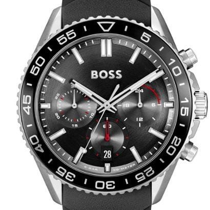 Relógio Boss Masculino Borracha Preto 1514141 - Preto | Netshoes