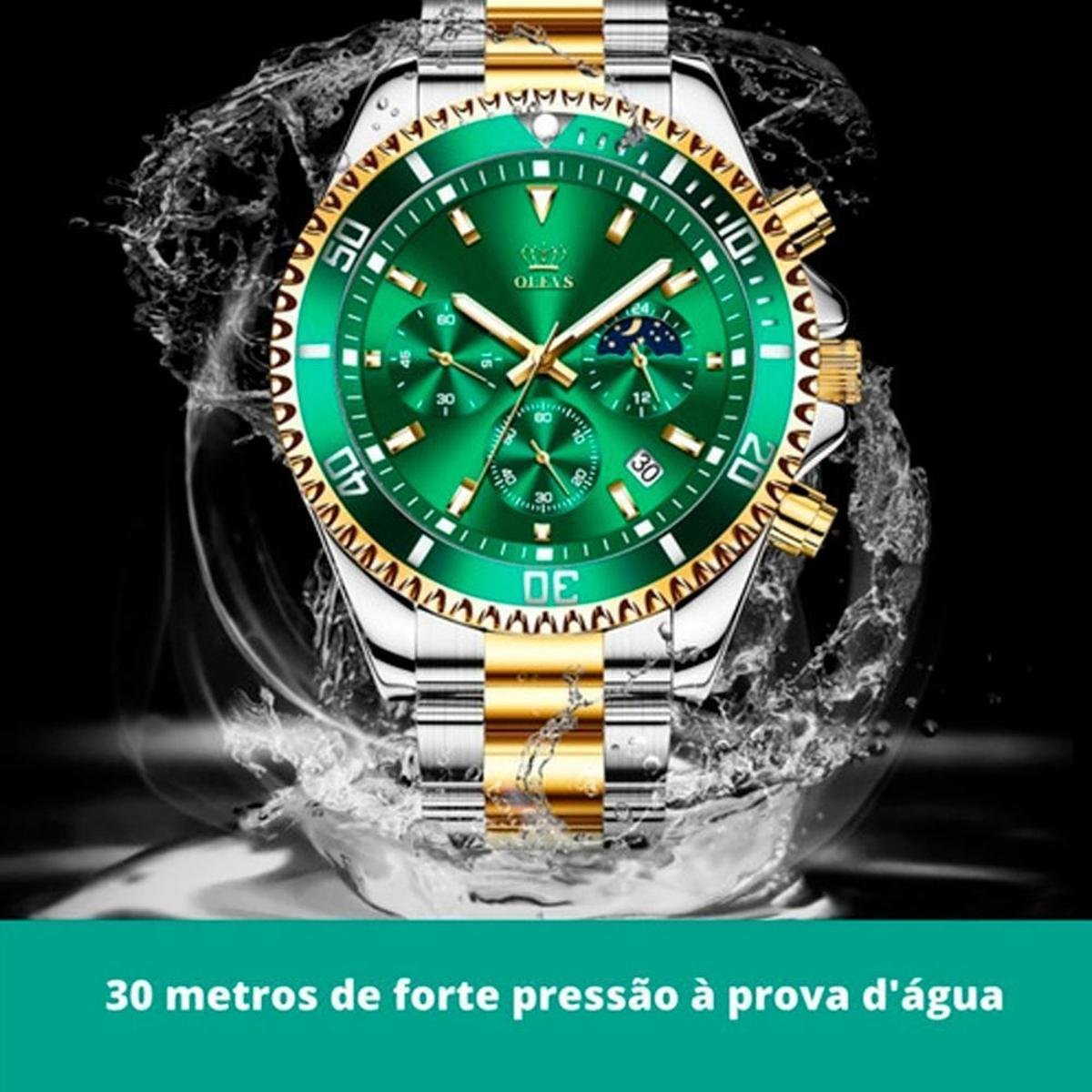 Relógio Brasília Masculino Elegante Original Automático - Preto | Netshoes