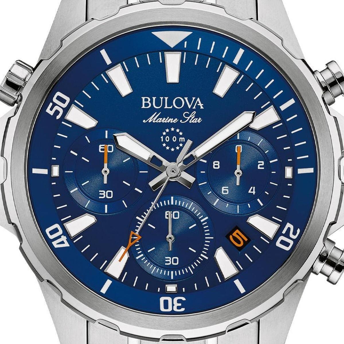 Relógio Bulova Masculino Aço 96B256 10 ATM - Prata | Netshoes