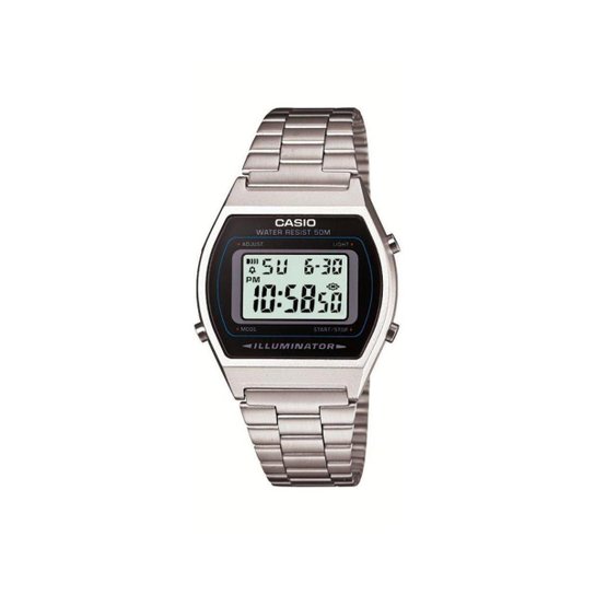 Relógio Casio Digital Vintage Prata B640WD-1AVDF - Única | Netshoes