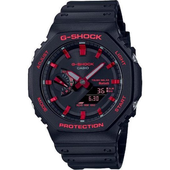 Relógio Casio G-Shock GA-B2100BNR-1ADR Ignite Red - Preto | Netshoes