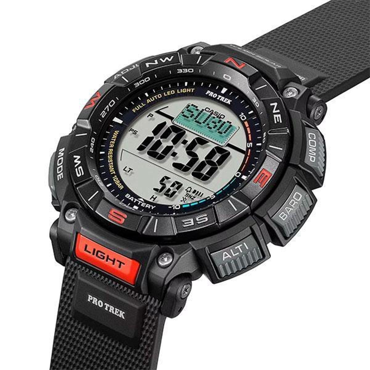 Relógio Casio ProTrek PRG-340-1DR Solar Altímetro Barômetro - Preto ...