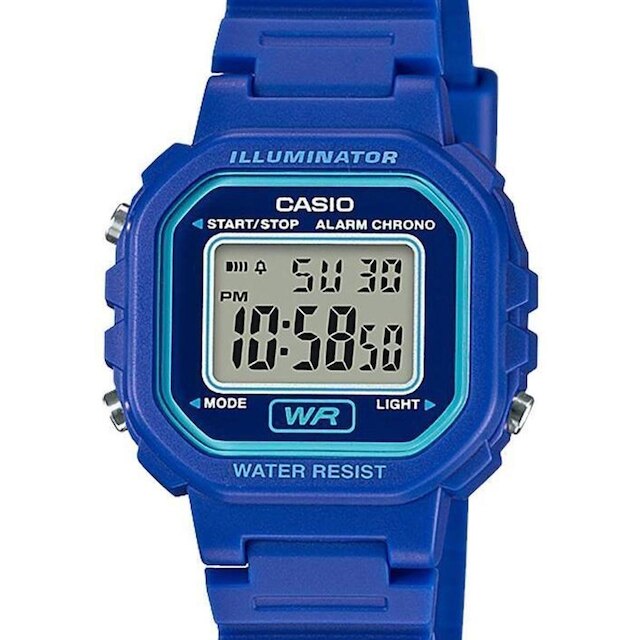 Relógio Casio Quadrado La Feminino LA-20WH-2ADF - Azul | Netshoes