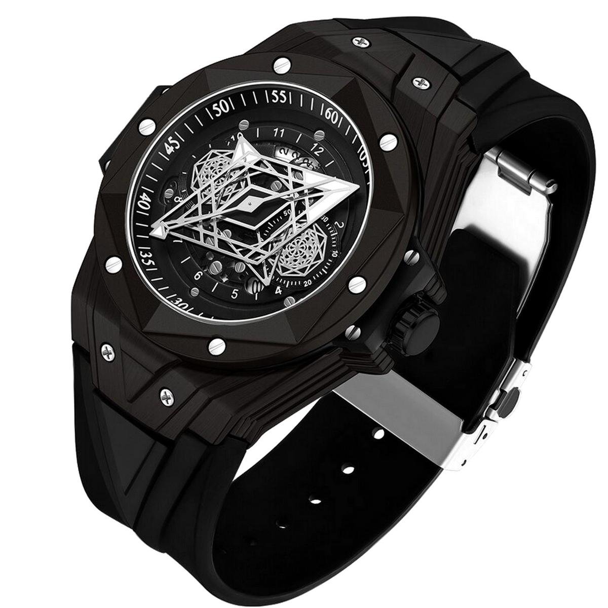 Relógio de Quartzo Masculino Casual Luminoso Desgin Criativo A Prova ...