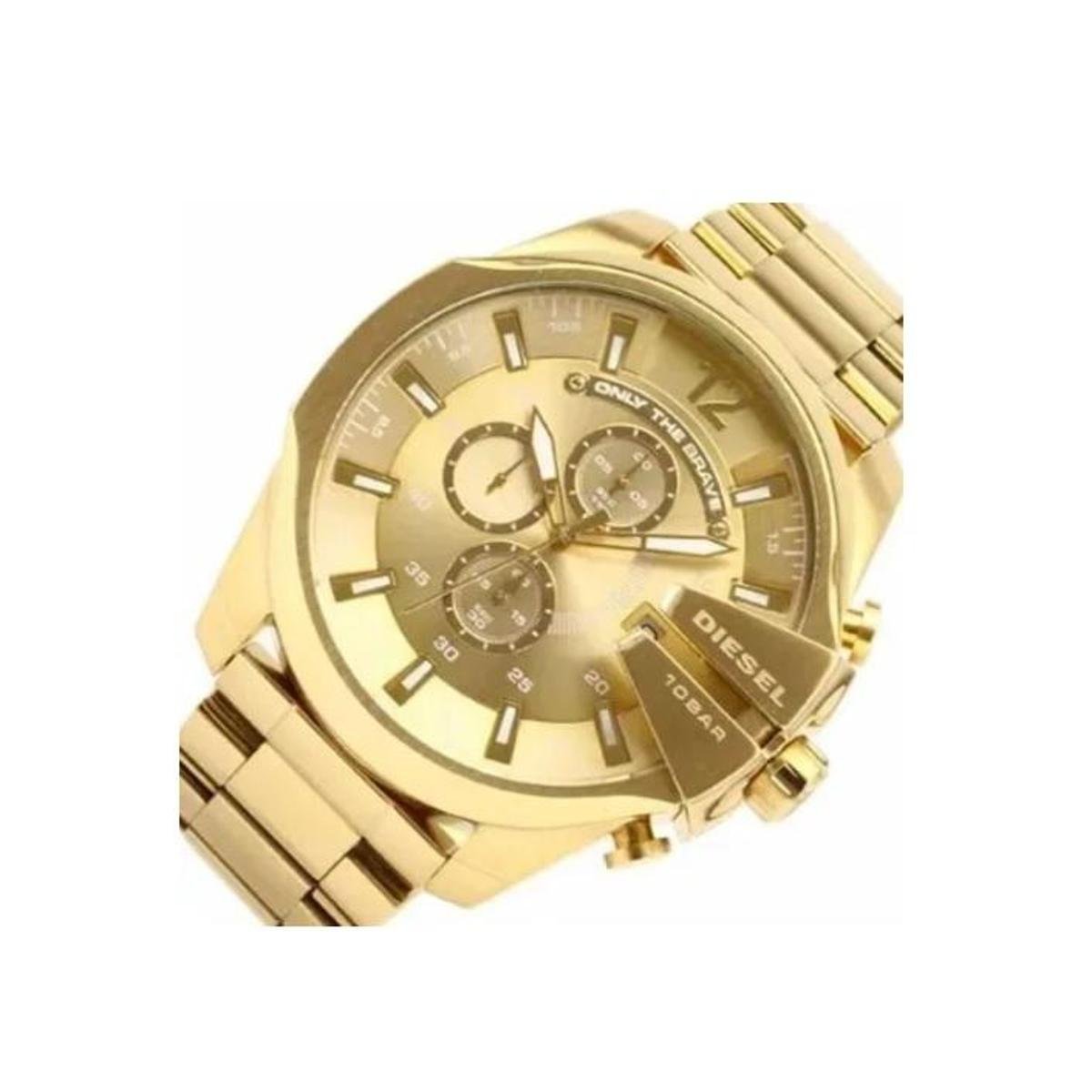 Relógio Diesel Mega Chief DZ4360 - Dourado | Netshoes