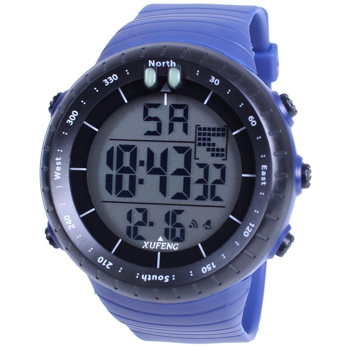 Relógio Digital Xufeng com Cronometro a Prova Dágua Detalhe Bússola ...