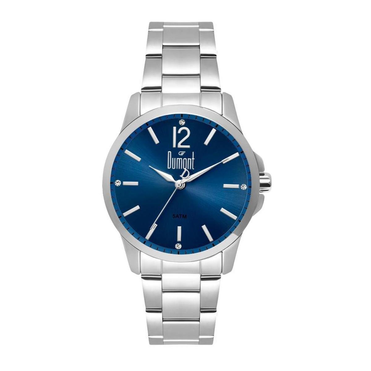 Relógio Dumont London Azul DU2035LVN/3A DU2035LVN/3A - Prata | Netshoes