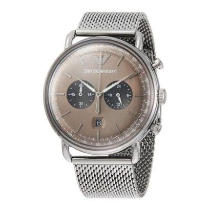 Relógio Empório Armani Ar11141 Gts Brown Aço - Preto | Netshoes