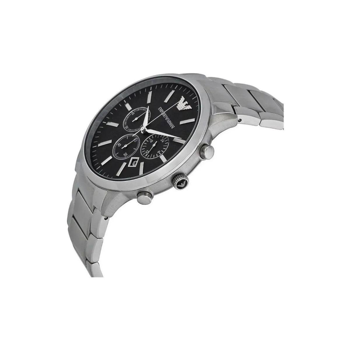 Relógio Empório Armani Ar2460 Cronógrafo Aço 45mm - Cinza | Netshoes