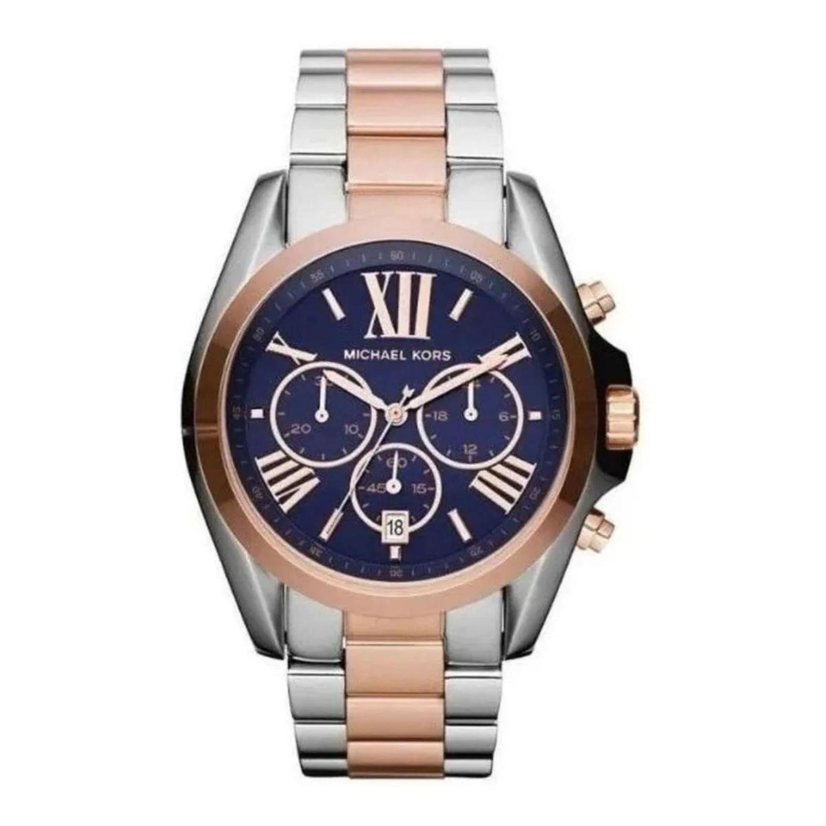 Relógio Feminino 5606 Aço Rosê Romano 43mm - Cinza | Netshoes