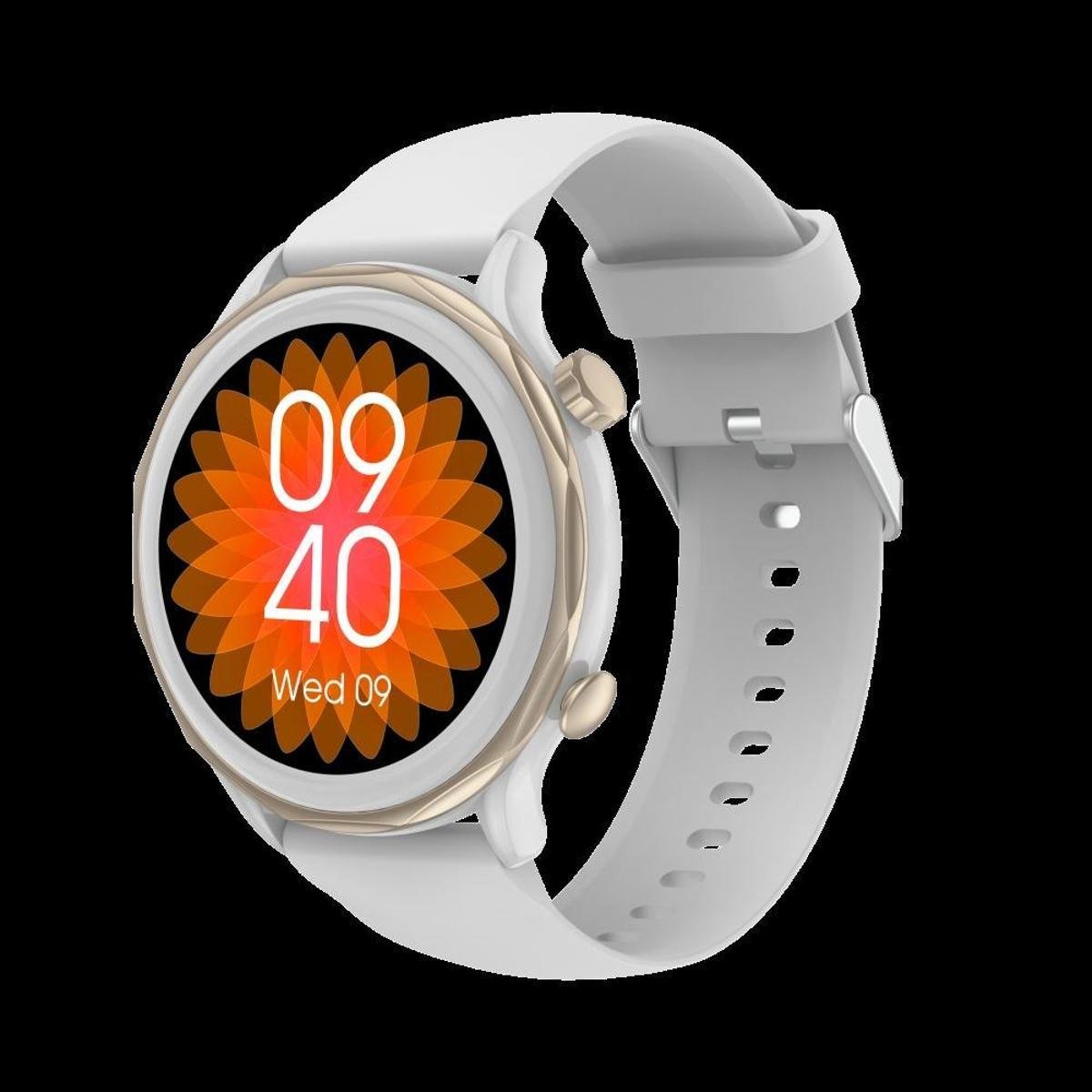 Relógio Inteligente SMARTCH bk3266 À Prova D'Água Ouro - Branco | Netshoes