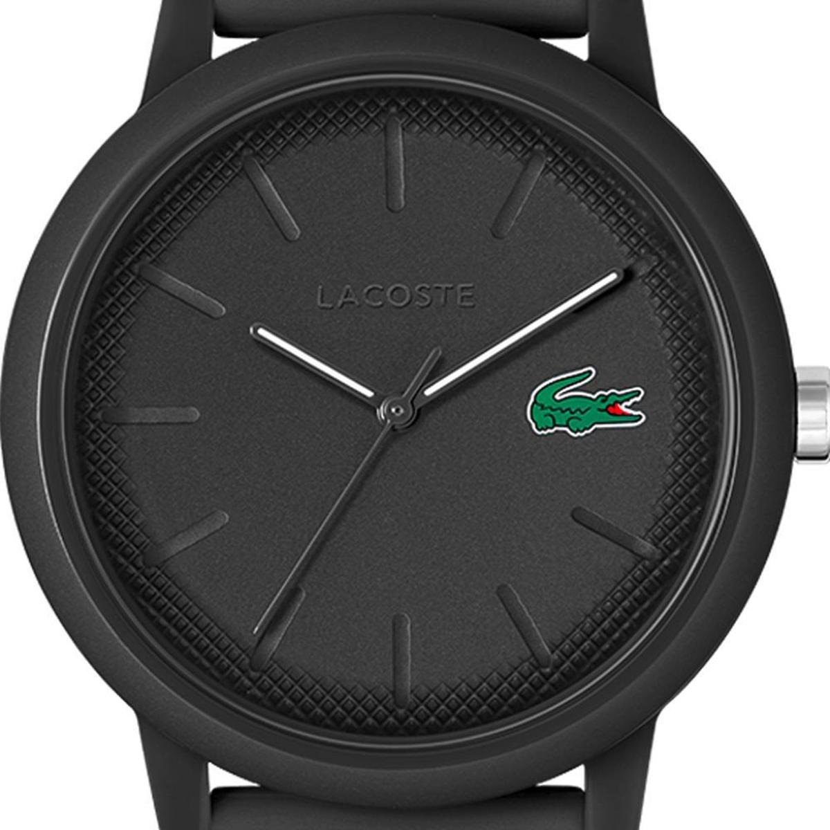 Relógio Lacoste.12.12 Masculino Borracha Preta - Preto | Netshoes