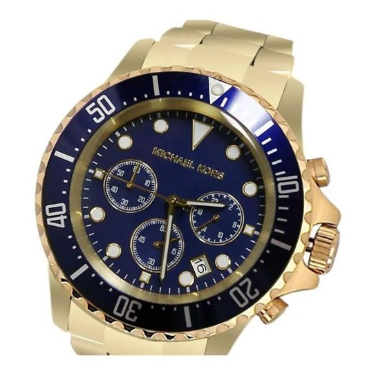 Relógio Masculino Michael Kors Mk8267 Chronógrafo Gold 45mm | Netshoes