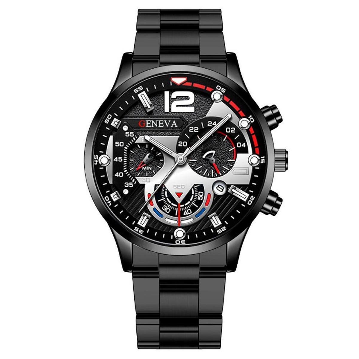 Relógio Masculino Minimalista Fashion de Pulso Aço - Preto | Netshoes