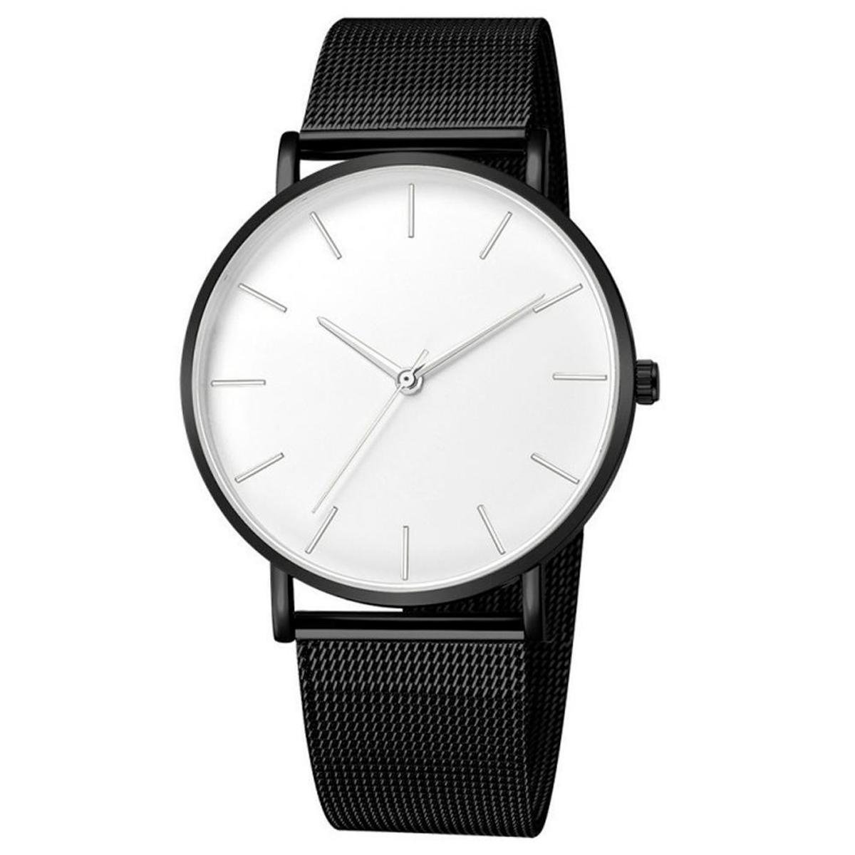 Relógio Masculino Original Luxuoso Ponteiro Branco - Preto | Netshoes