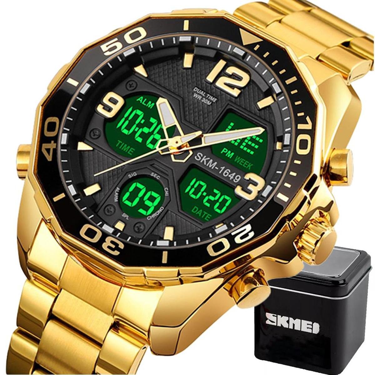 Relogios Dourado Masculino Dourado | Netshoes