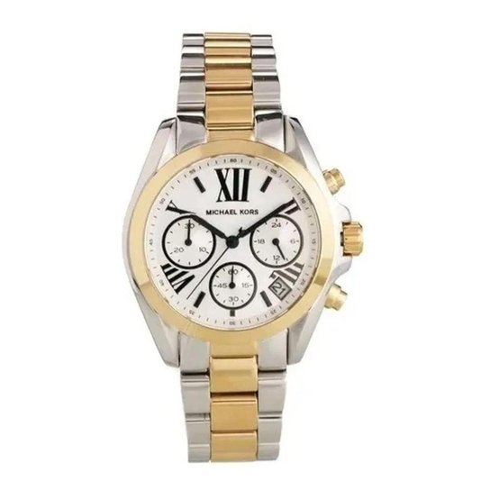 Relógio Michael Kors Mk5912 Orig Chron Anal Gold Silver | Netshoes