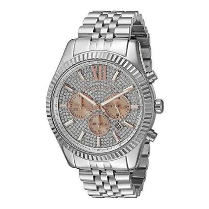 Relógio Michael Kors Mk8515 Lexington Chronograph 45mm - Cinza | Netshoes