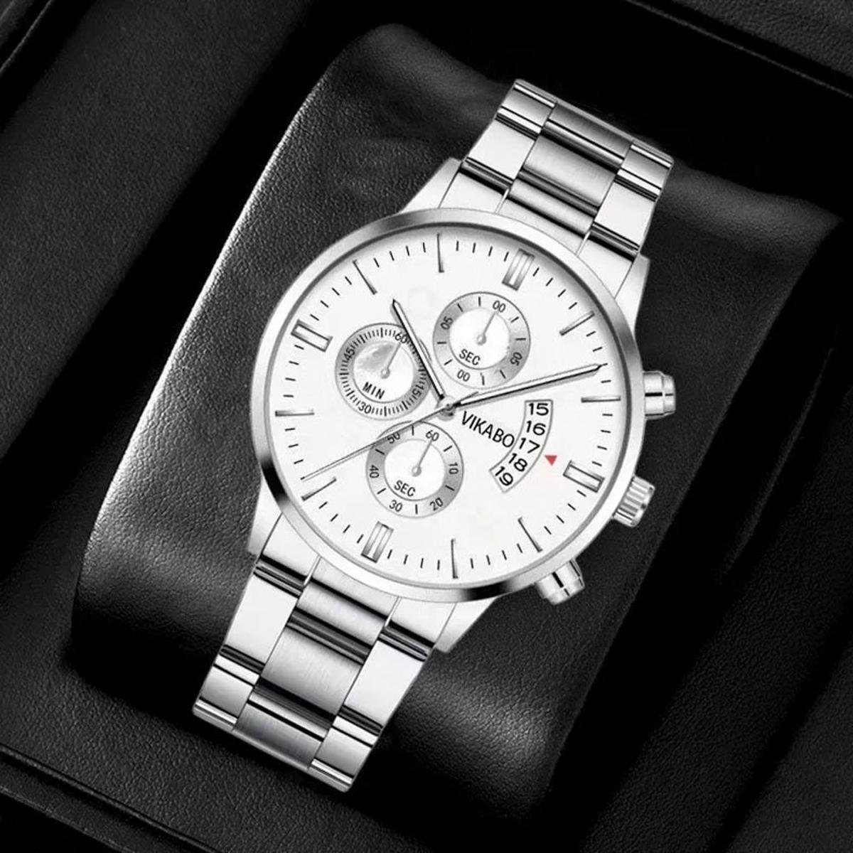 Relógio Original Geneva Rose Aço Masculino Luxo Quartzo - Preto | Netshoes