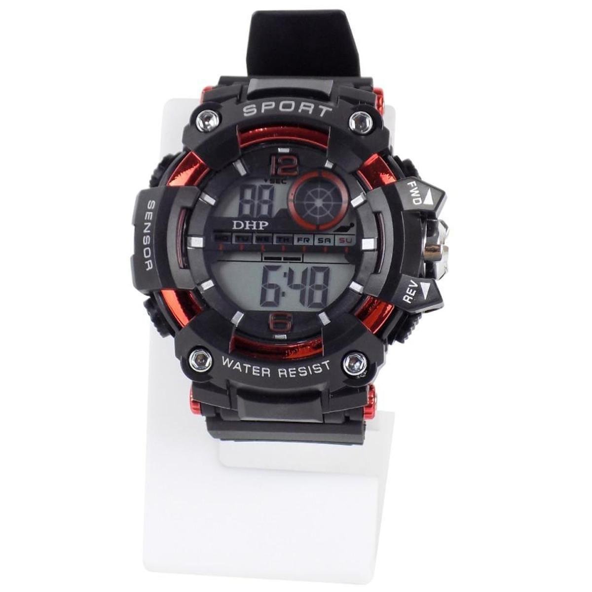 Relógio Pulseira de Silicone Prova D´Água DHP Masculino - Preto | Netshoes