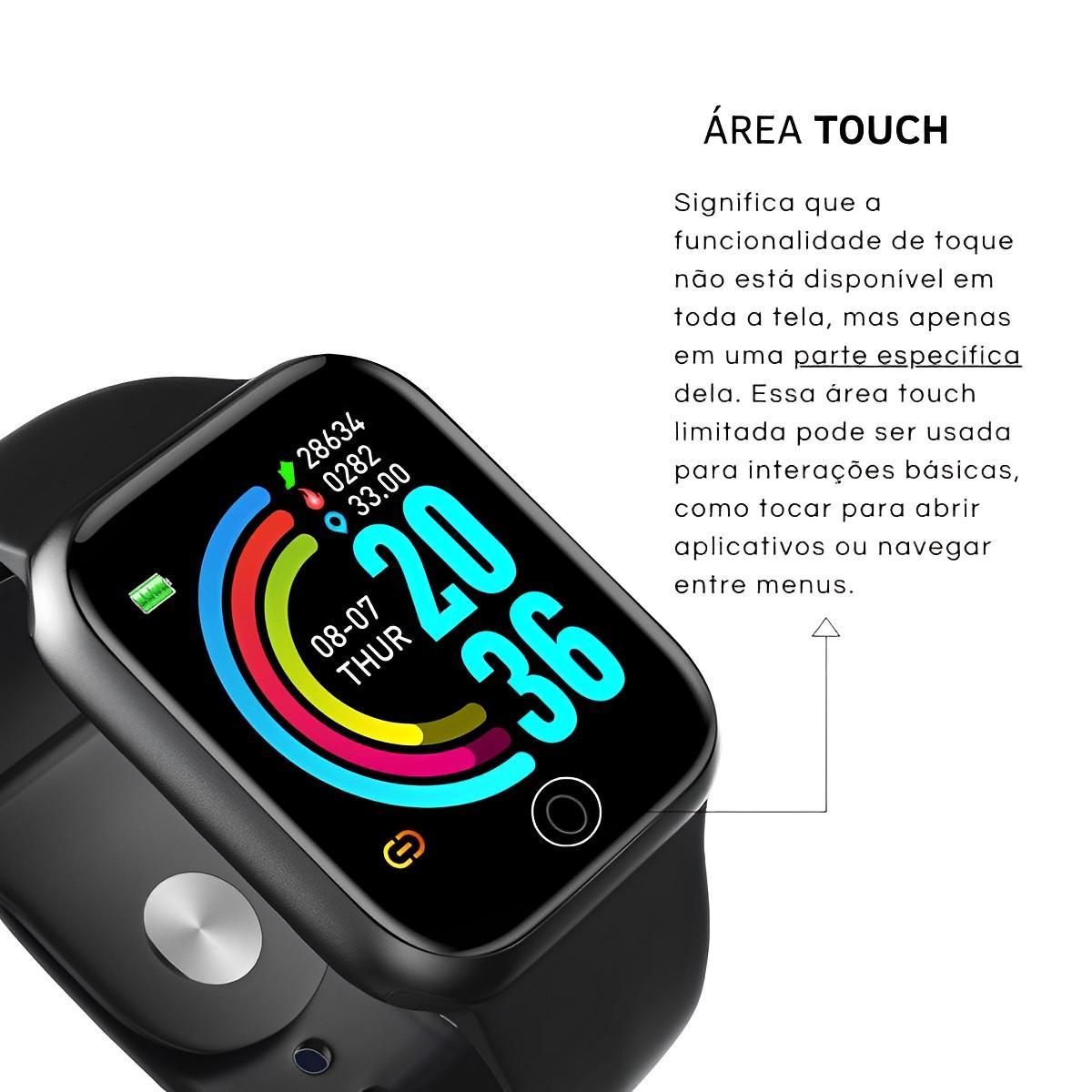 RELÓGIO SMARTWATCH INTELIGENTE D20 Pro Y68 PRETO - Preto | Netshoes