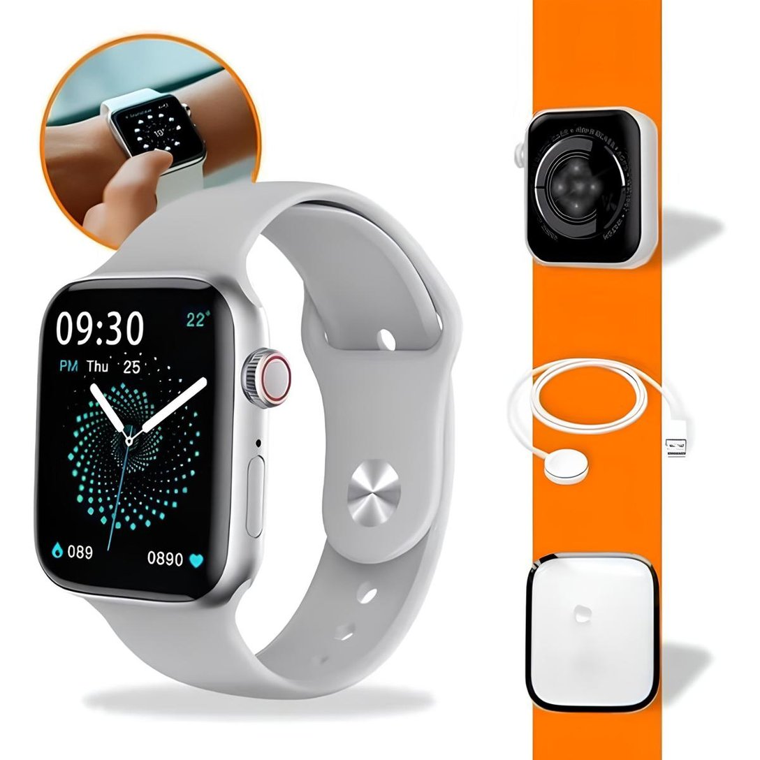 Relógio Smartwatch W9 Pro Serie 9 Unissex NFC Case 47mm - Prata | Netshoes