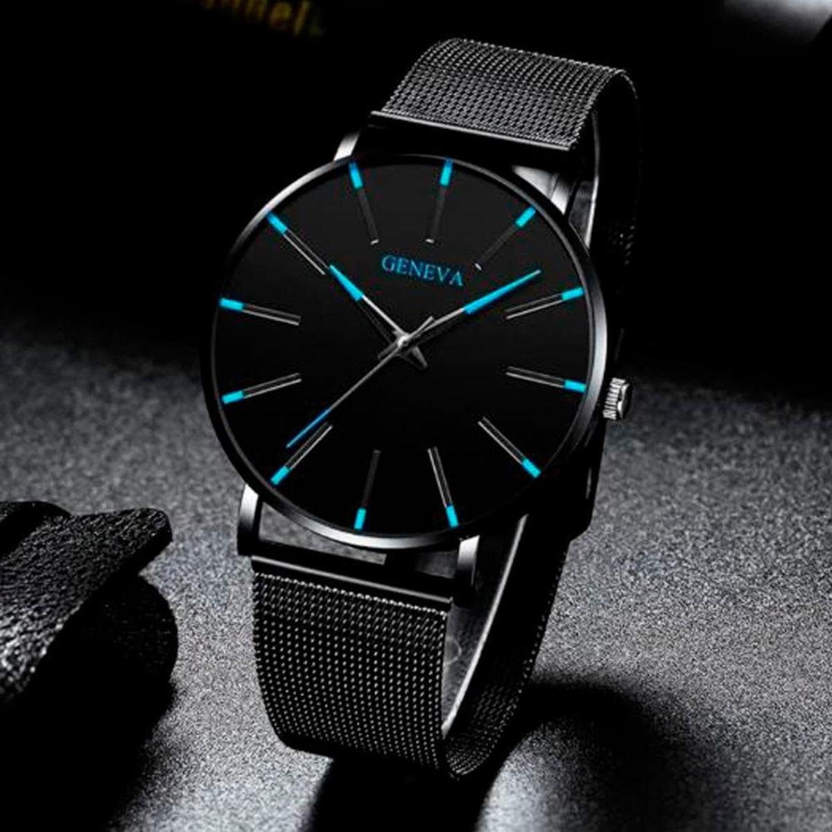 Relógio Suíço Masculino Original Premium - Preto | Netshoes