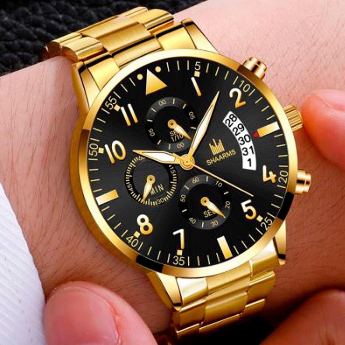 Relógio Suíço Masculino Original Premium - Preto | Netshoes