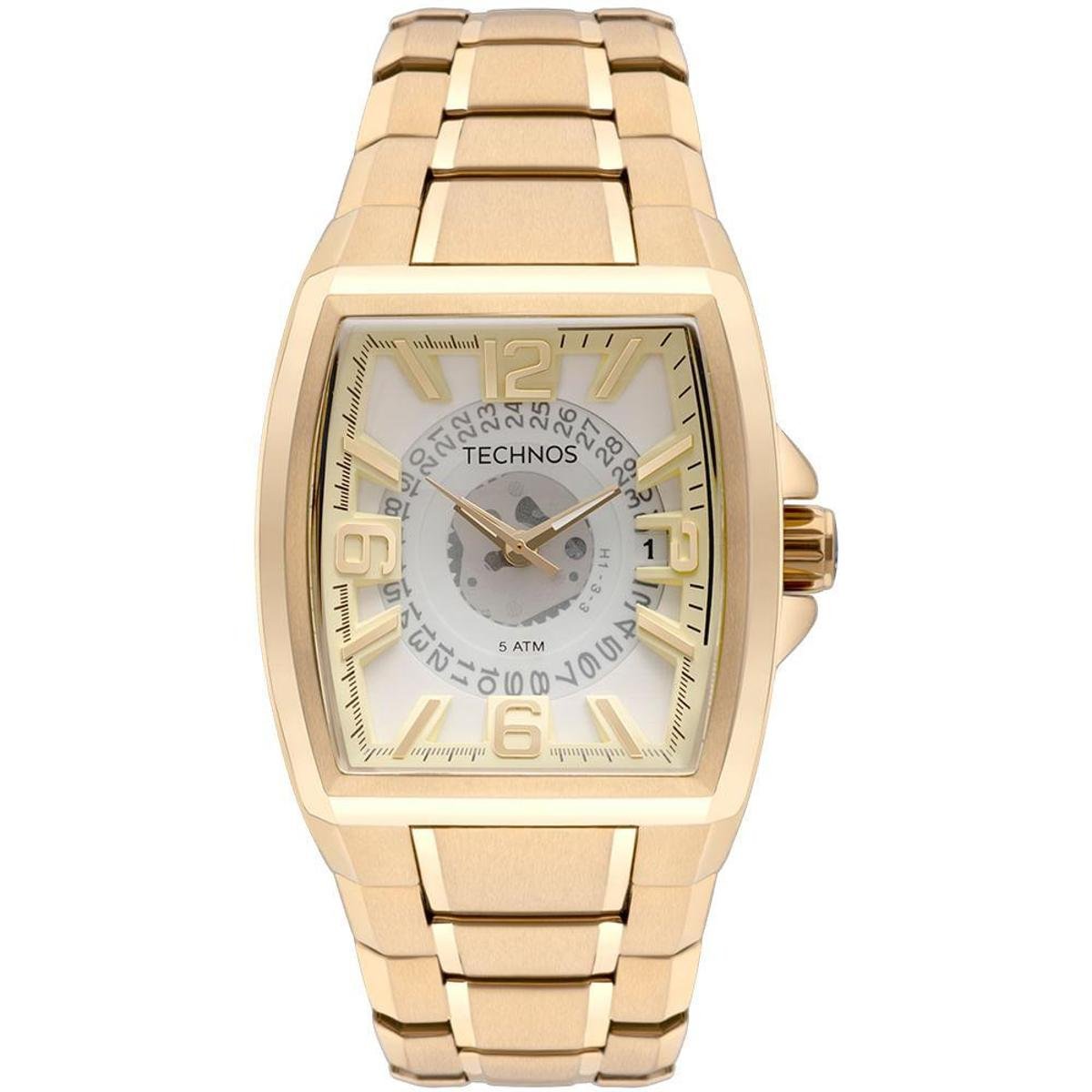 Relógio Technos Masculino Skymaster Dourado - AS37AC/4K AS37AC/4K ...