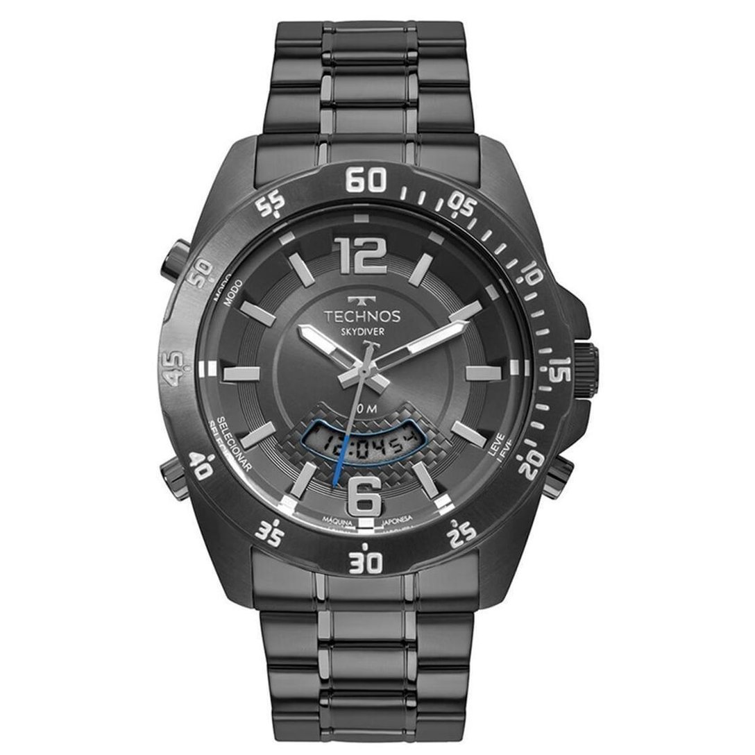 Relógio Technos Performance Skydiver Masculino - Preto | Netshoes