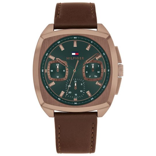 Relógio Tommy Hilfiger Apollo Masculino Couro Marrom - 1710557 - Marrom ...