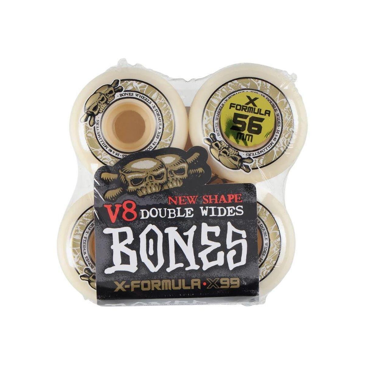 Roda Bones Wheels X-Formula XF Double Wides 56 x 40 V8 99A 4PK - Branco ...