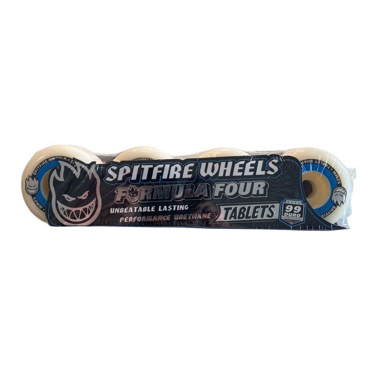 Roda Spitfire F4 99DU Tablets Nat 52mm Wheels - Branco | Netshoes