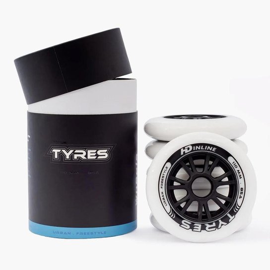 Rodas HD Inline Tyres 110mm - 85a C/6 - Branco | Netshoes