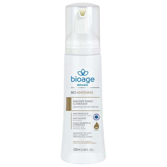 Sabonete Íntimo Bioage Bio-Whitening Clareador 100ml - Incolor | Netshoes