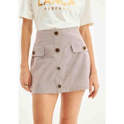 Saia Alfaiataria Evasê Lança Perfume - Vermelho | Netshoes