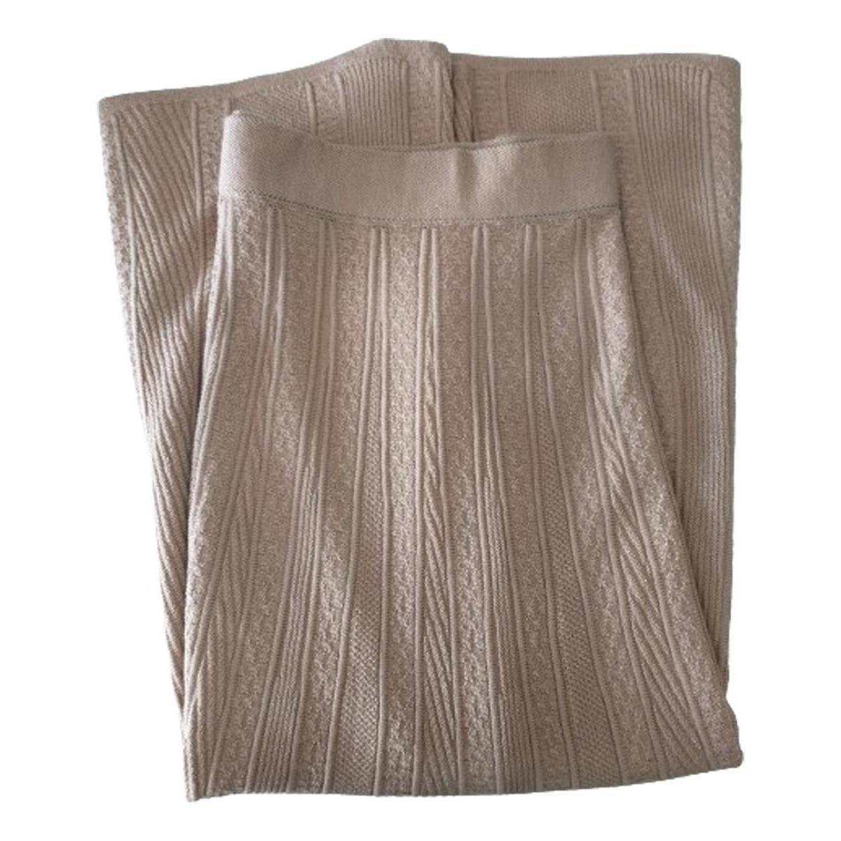 Saia Evangelica Midi Gode Tricot Modal Plus Tamanho Grande - Bege ...