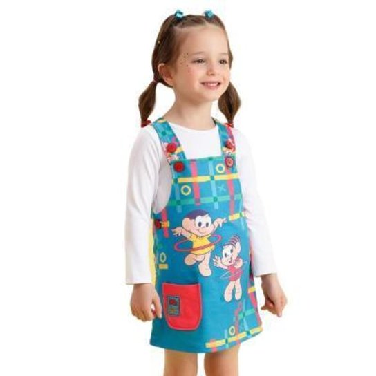 Salopete Mon Sucré Turma da Mônica Brincadeiras 20000-12 | Netshoes