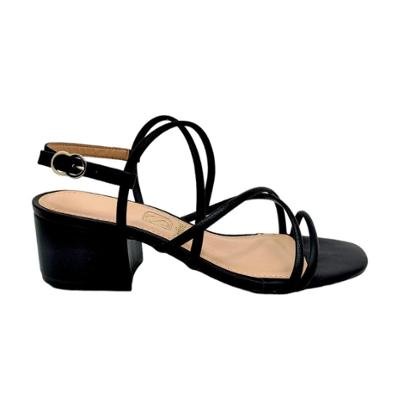 Sandalia Alta Salto Bloco Feminina Santinelli - Preto | Netshoes