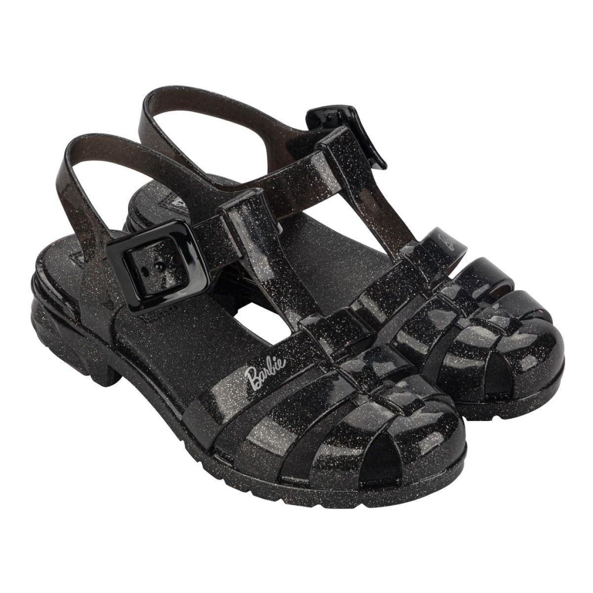 Sandália Aranha Infantil Grendene Kids Barbie Duo Plus 22960 - Preto ...