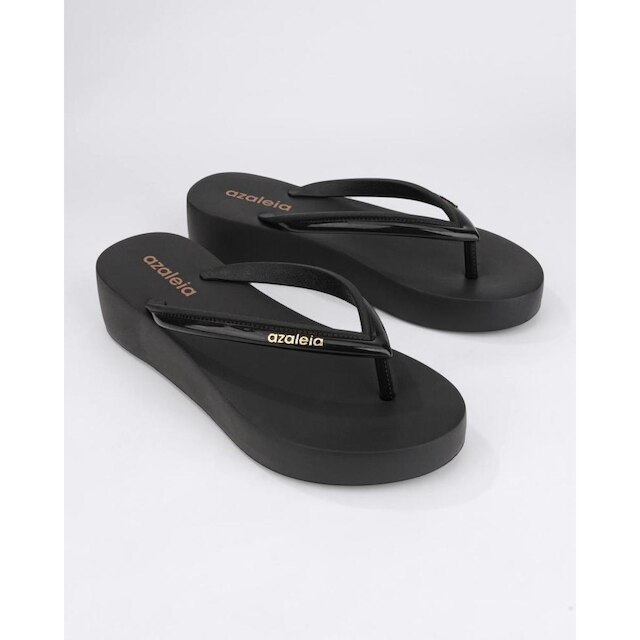 Sandália Azaléia Plataforma Feminina - Preto | Netshoes